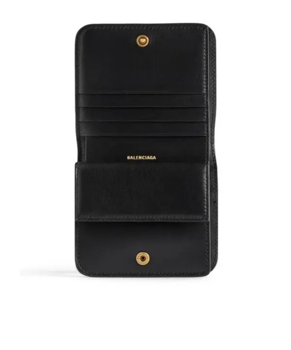 Balenciaga Logo Plaque Bifold Wallet