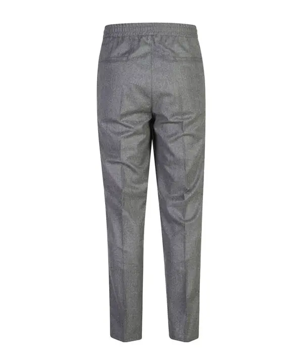 Brunello Cucinelli Pleated Tapered Leg Trousers - Medium Gray