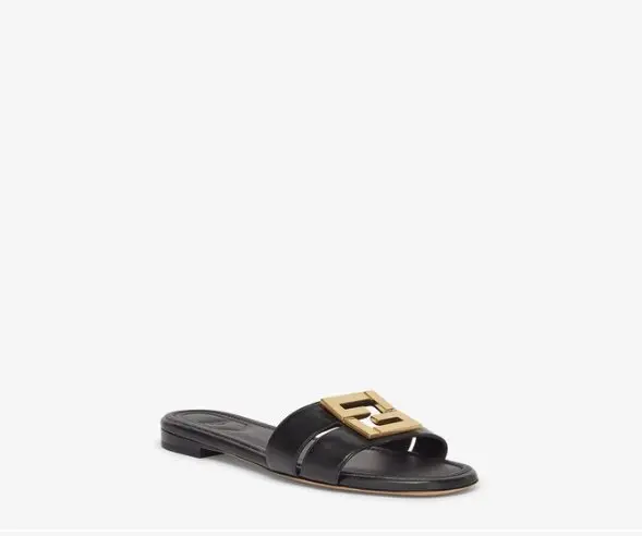 Fendi Ff Logo Slip-on Slides