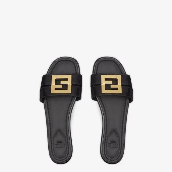 Fendi Ff Logo Slip-on Slides