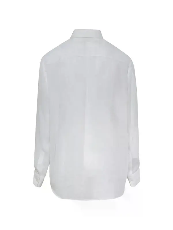 Comme Des Garçons Ruffled Long-sleeve Shirt - White