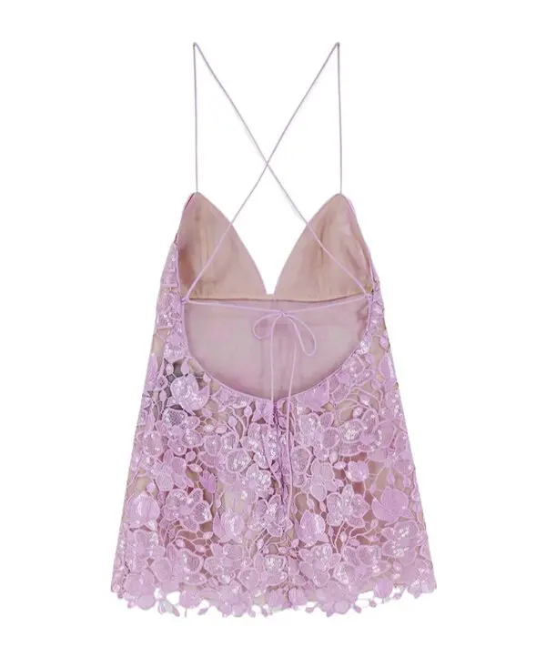 Retrofete Kamala Sequin-embellished V-neck Mini Dress