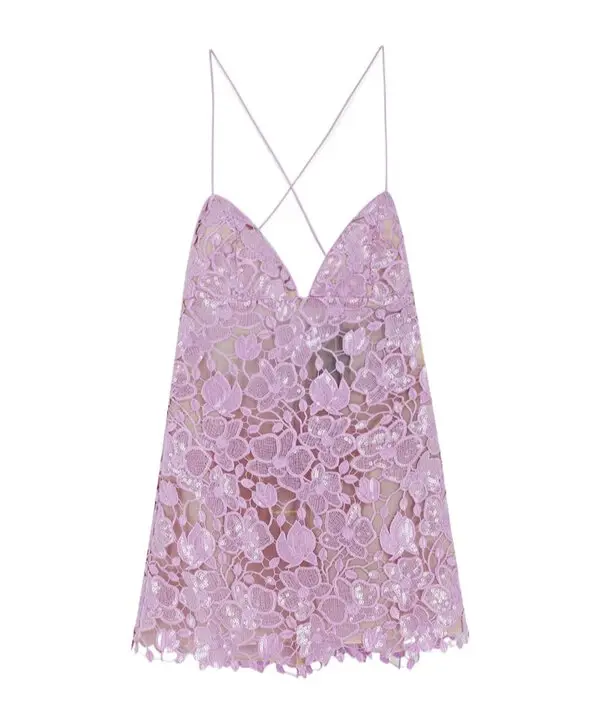 Retrofete Kamala Sequin-embellished V-neck Mini Dress