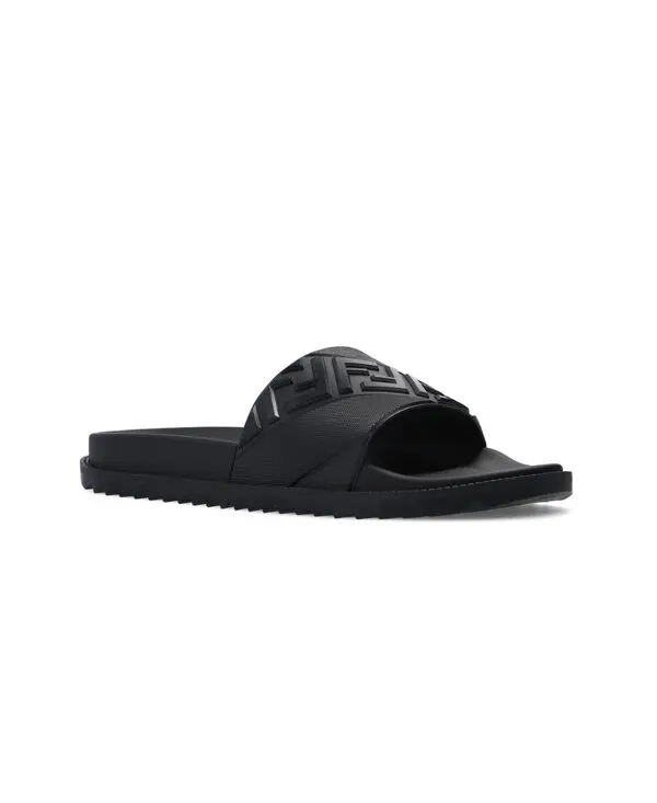 Fendi Ff Motif Embossed Slides