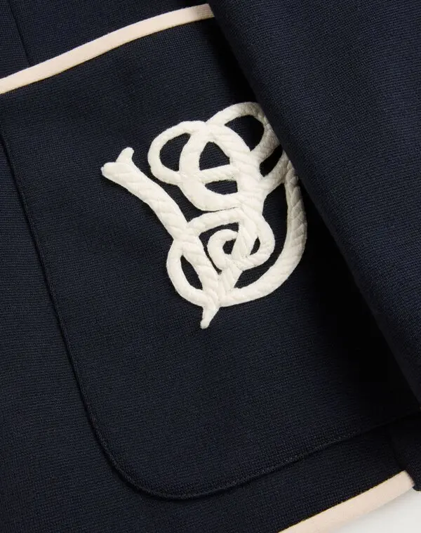 Valentino Garavani Double-breasted Wool Jacket With Vg Embroidery