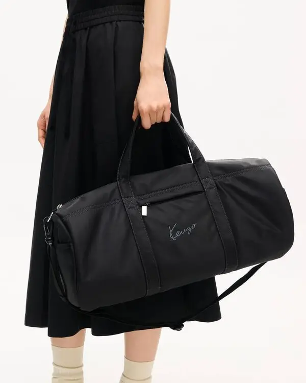 Kenzo Signature Logo Embroidered Duffle Bag