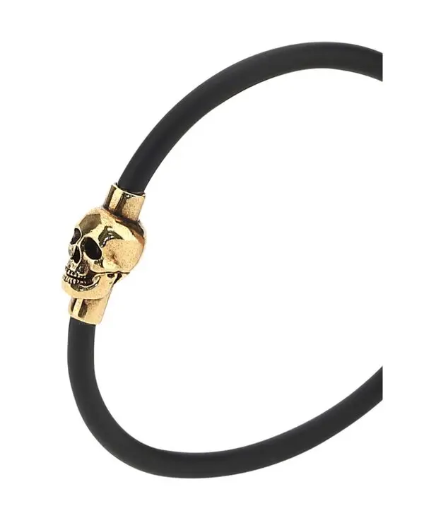Alexander McQueen Skull Charm Cord Bracelet