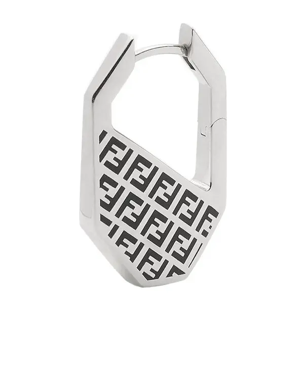 Fendi Hexagon Single Earring - Silver