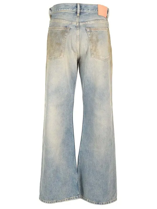 Acne Studios Distressed Wide-leg Jeans - Medium Blue