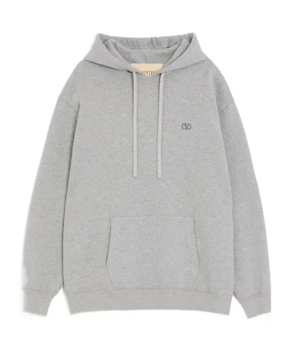 Valentino Garavani Cotton Hoodie With Vlogo Embroidery