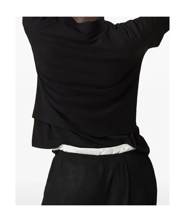 Miu Miu Short-sleeved T-shirt With Chest Pattern - Black