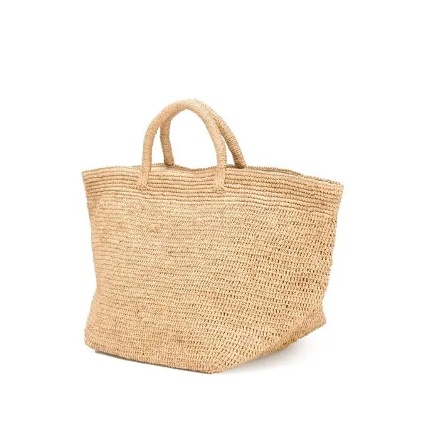 IBELIV Vanilla Woven Top Handle Bag