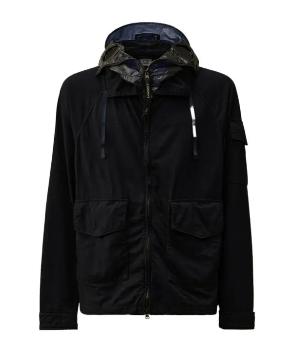 C.P. COMPANY Explorer Hooded Jacket - Total Solar Eclipse-blue