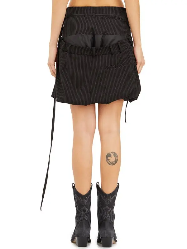 Ottolinger Striped Drawstring Mini Skirt