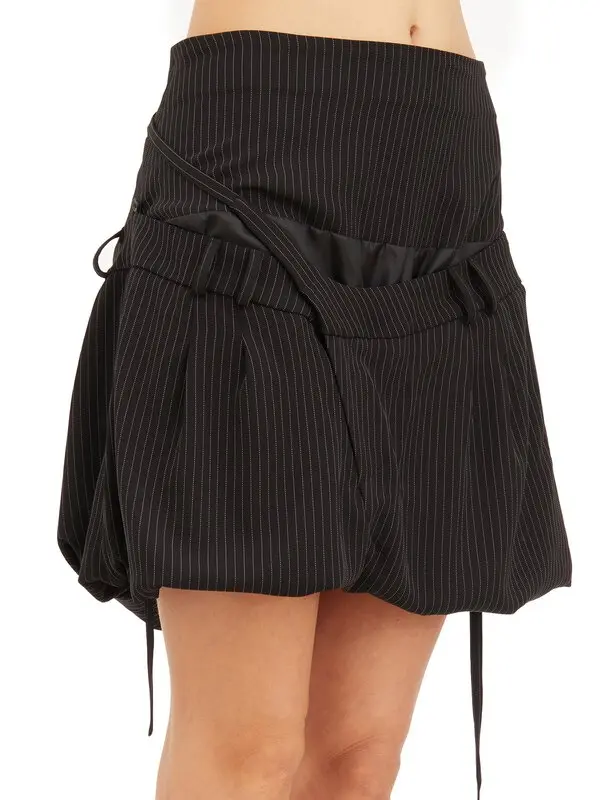 Ottolinger Striped Drawstring Mini Skirt