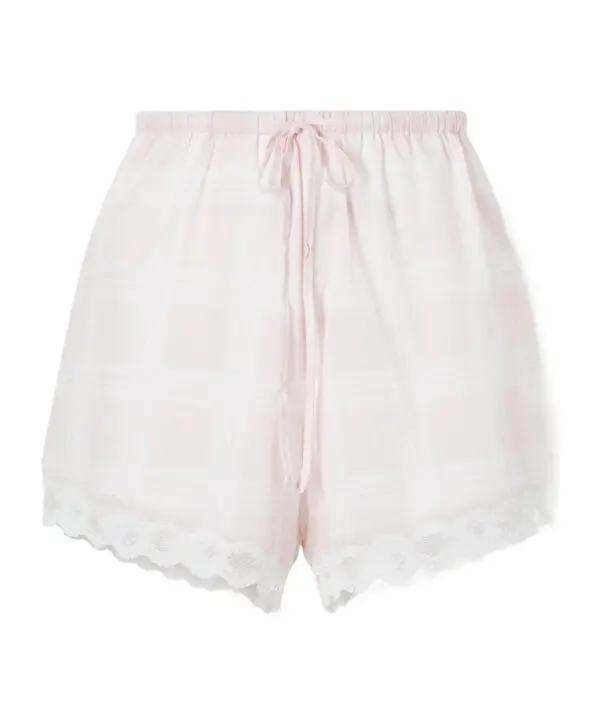 Posse Name Drawstring Shorts With Lace Trim