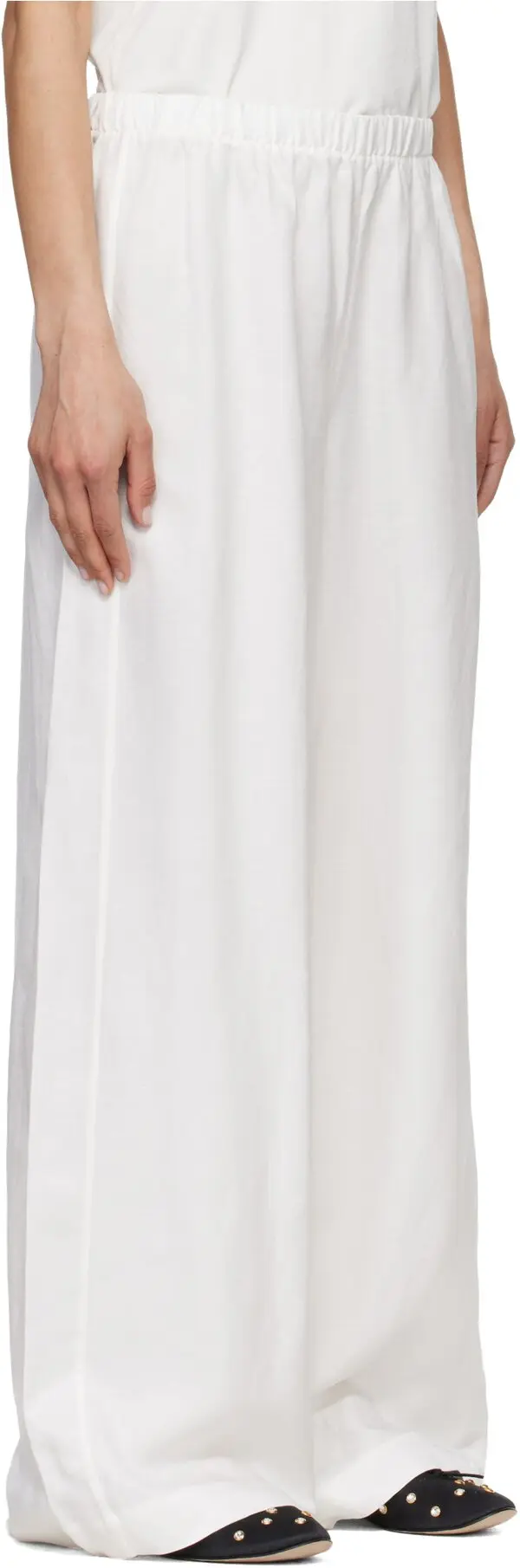 ANINE BING Roslyn Palazzo Pants - Ivory
