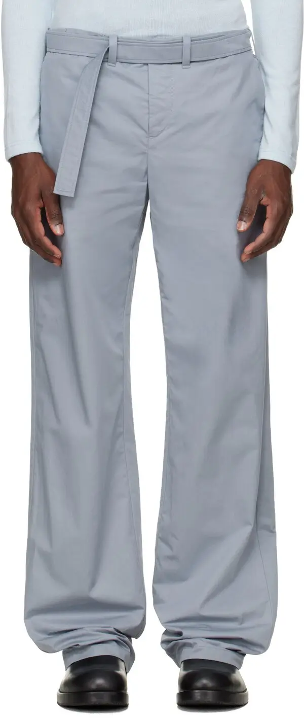 RIER Belt Loop Casual Pants With Detachable Belt