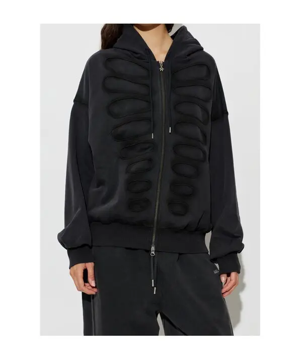 AVAVAV Padded Front Zip-up Hoodie - Black