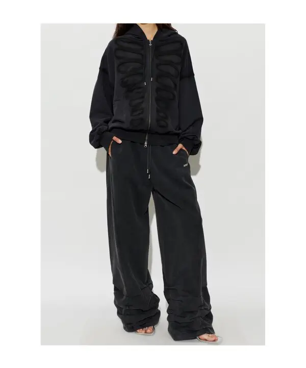 AVAVAV Padded Front Zip-up Hoodie - Black