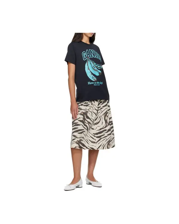 GANNI Graphic Banana T-shirt - Phantom Black