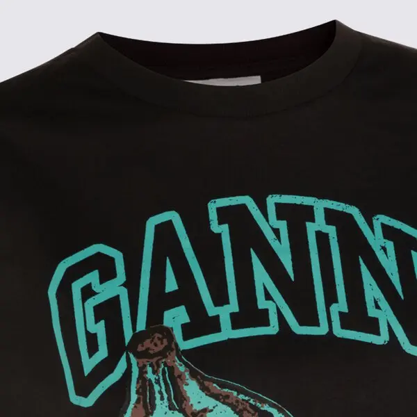 GANNI Graphic Banana T-shirt - Phantom Black