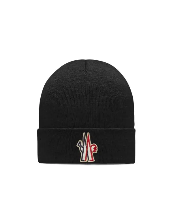 Moncler Ribbed Wool Beanie - Black