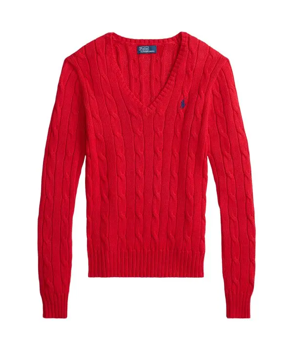 Polo Ralph Lauren V-neck Long Sleeve Cable Knit Jumper