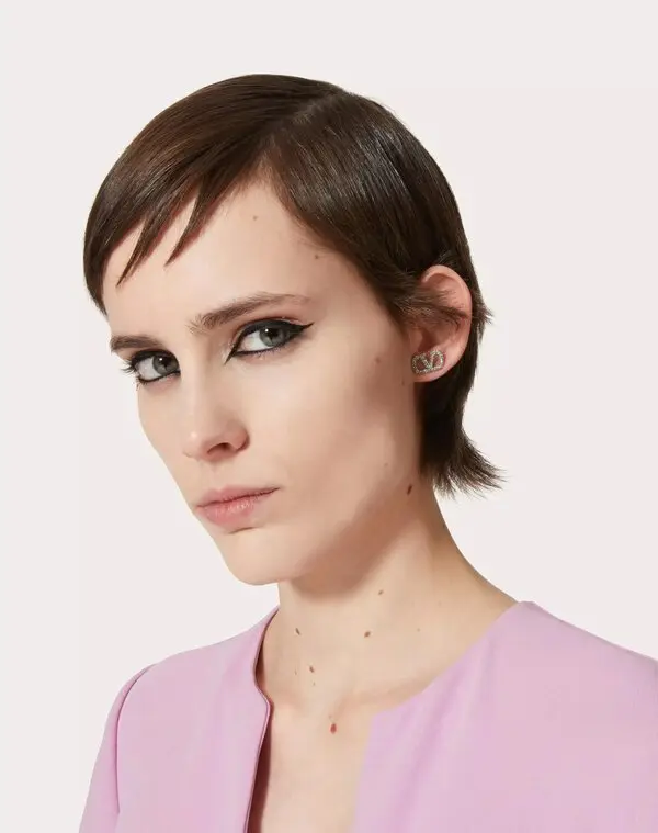 Valentino Garavani Vlogo Signature Embellished Earrings