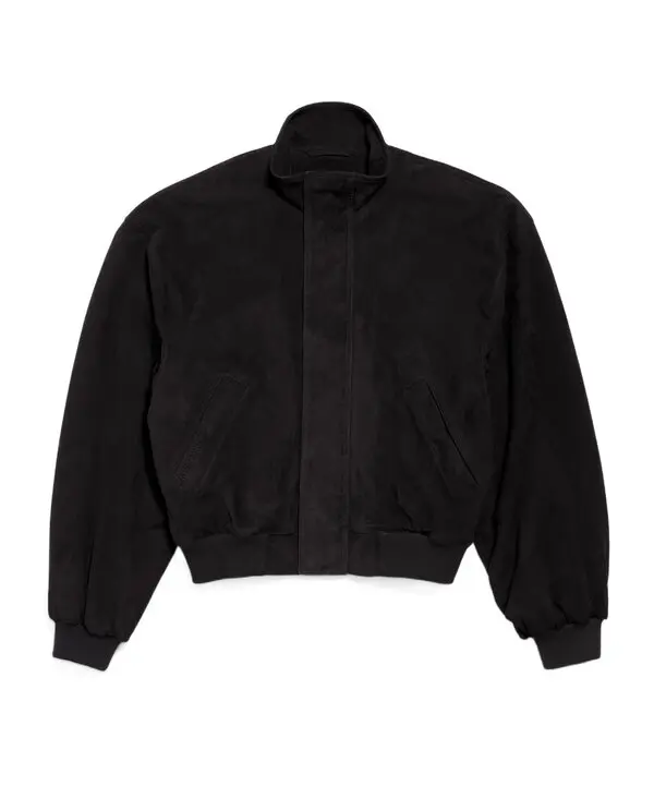 Balenciaga Stand Collar Zip-up Jacket - Black