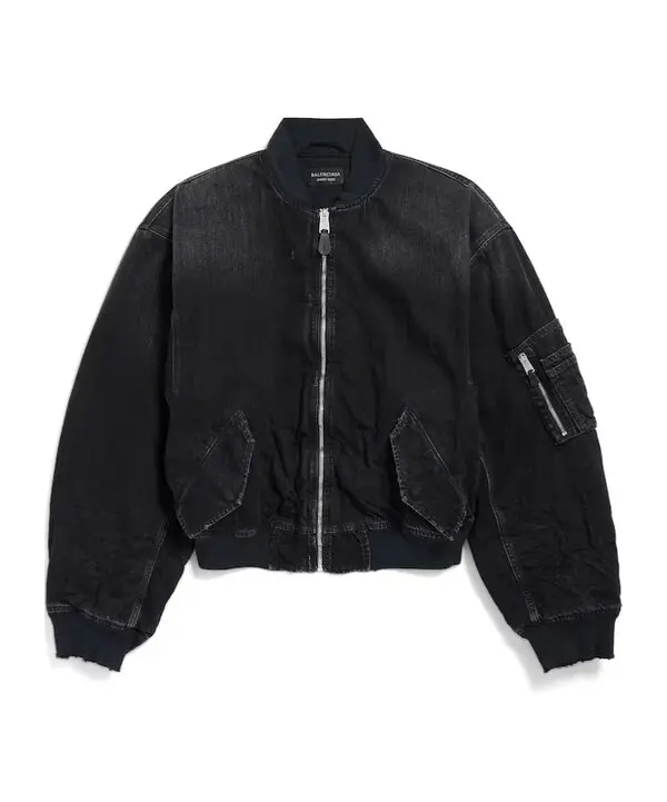 Balenciaga Standard Denim Bomber Jacket