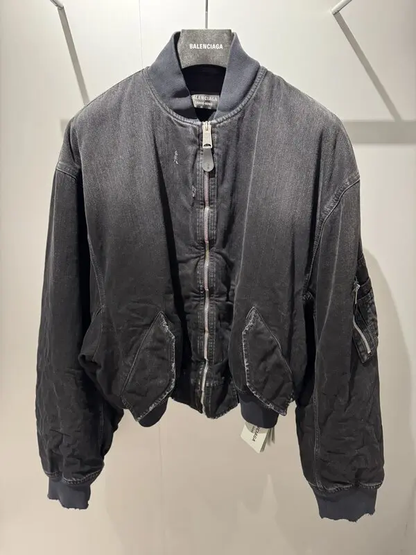 Balenciaga Standard Denim Bomber Jacket