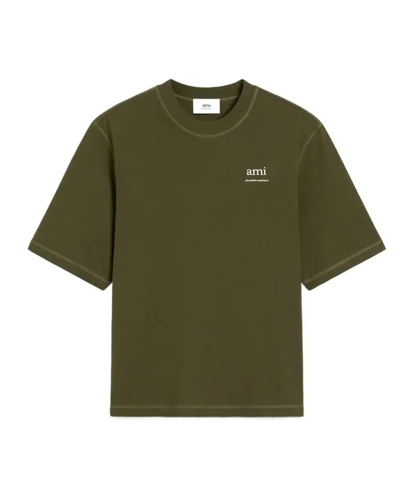 Ami Logo Printed Oversized Fit T-shirt