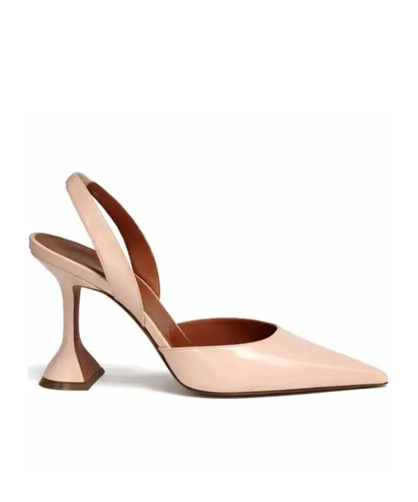 Amina Muaddi Open-toe High-heeled Sandals - Nude