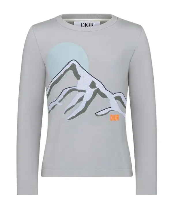 Dior Long-sleeved T-shirt With Mountain Print