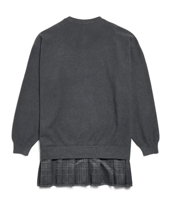 Balenciaga Layered V-neck Sweater Dress