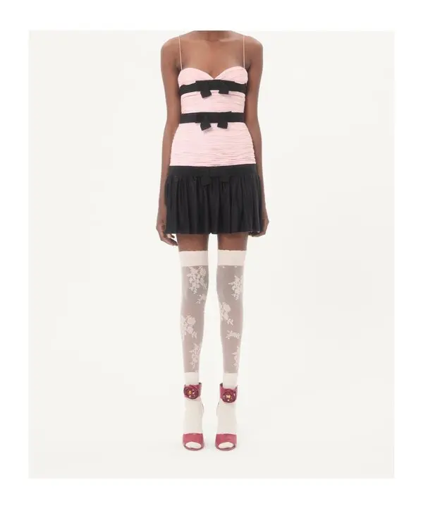 Valentino Garavani Bow Embellished Spaghetti Strap Dress