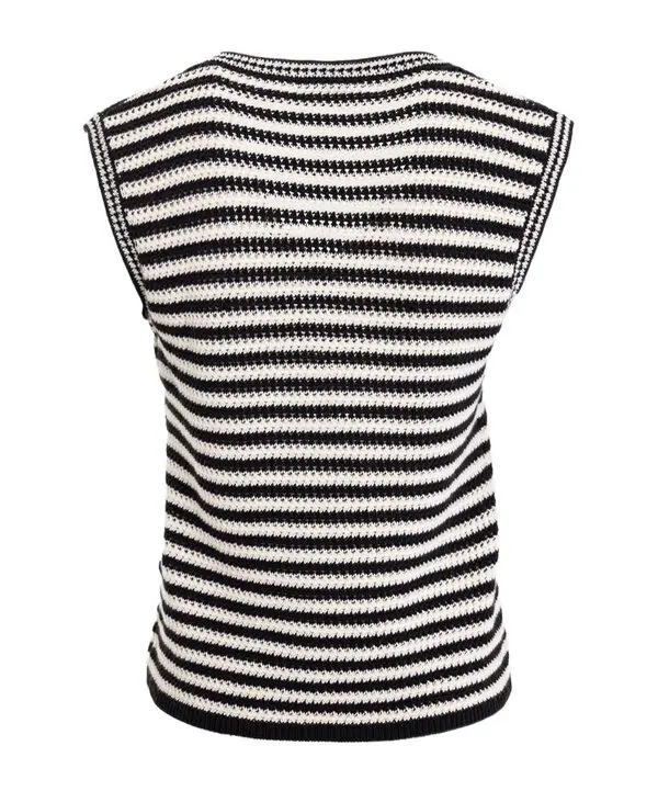 ANINE BING Lowen Vest - White/black