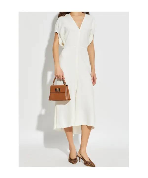 Victoria Beckham V-neck Midi Dress