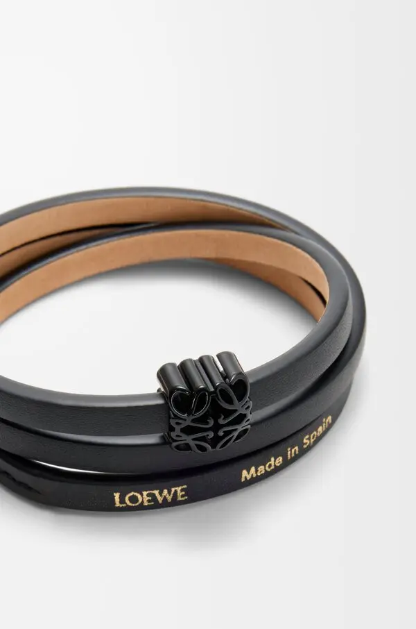 Loewe Anagram Triple-wrap Leather Bracelet
