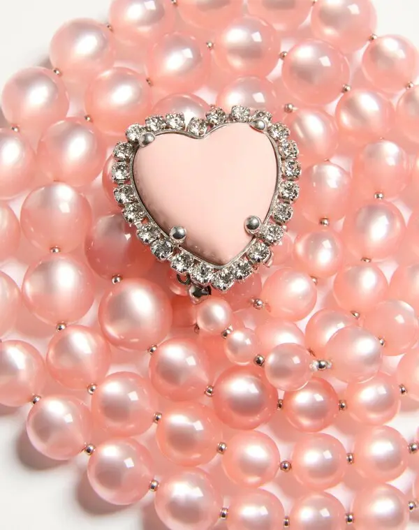 Valentino Garavani Coeur Hyperbole Necklace In Metal, Resin, And Crystals