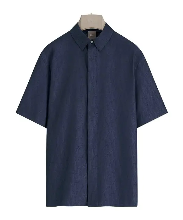 Dior Oblique Short-sleeved Shirt - Blue