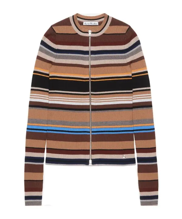 Acne Studios Long-sleeved Zip-up Cardigan - Multi-color