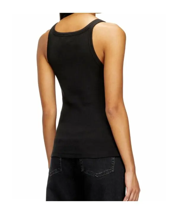 DIESEL® Ribbed Tank Top With Embroidered D-logo