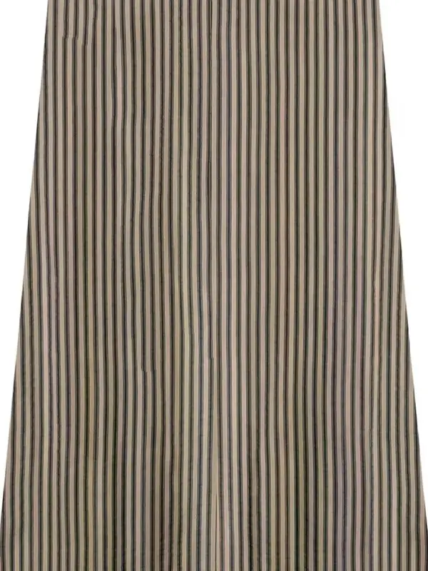 ALYSI Striped Midi Dress - Neutrals