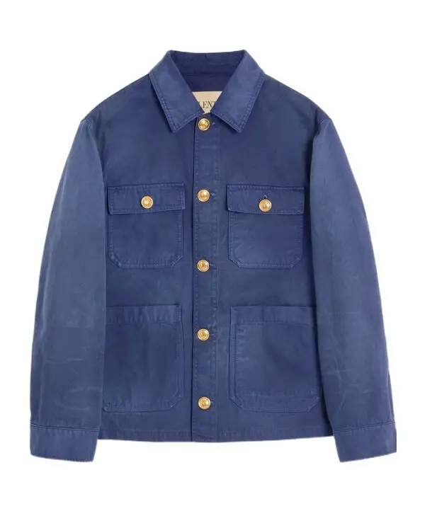 Valentino Garavani Gold-button Flap-pocket Jacket