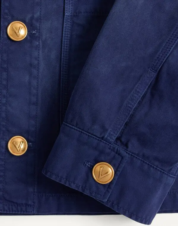 Valentino Garavani Gold-button Flap-pocket Jacket