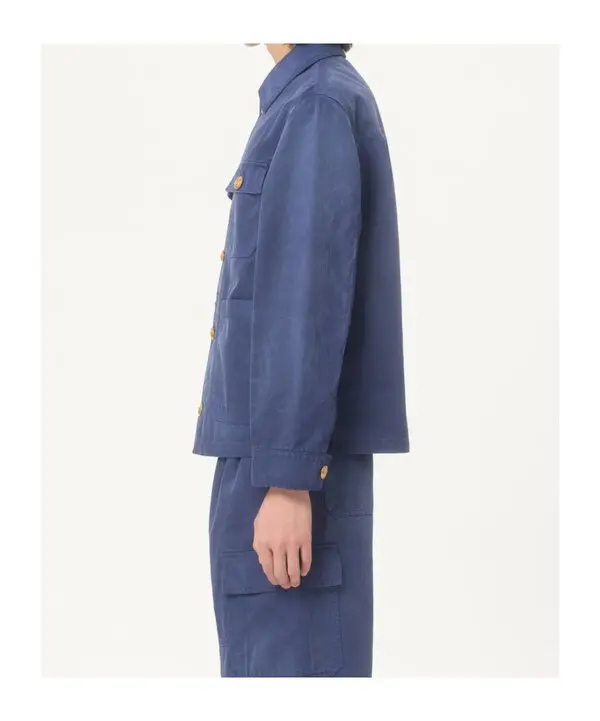 Valentino Garavani Gold-button Flap-pocket Jacket