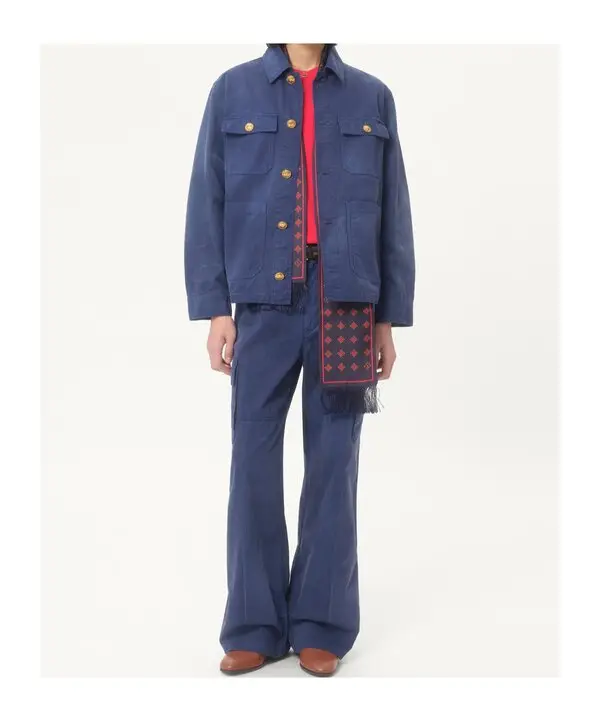 Valentino Garavani Gold-button Flap-pocket Jacket
