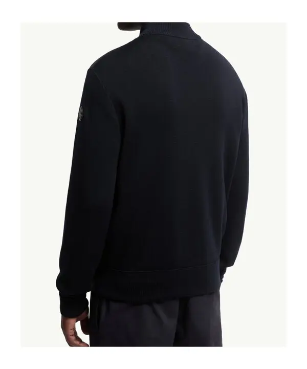 Moncler Padded Wool Zip-up Cardigan - Blue
